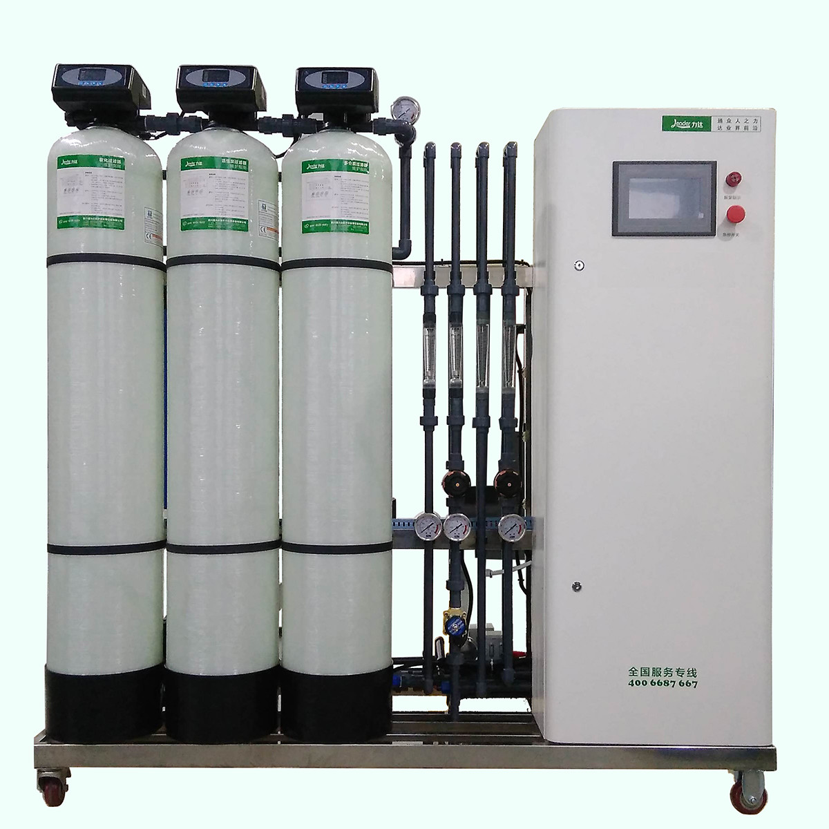 Double Stage RO System EDI Water Treatment Plant For Microelectronics ...